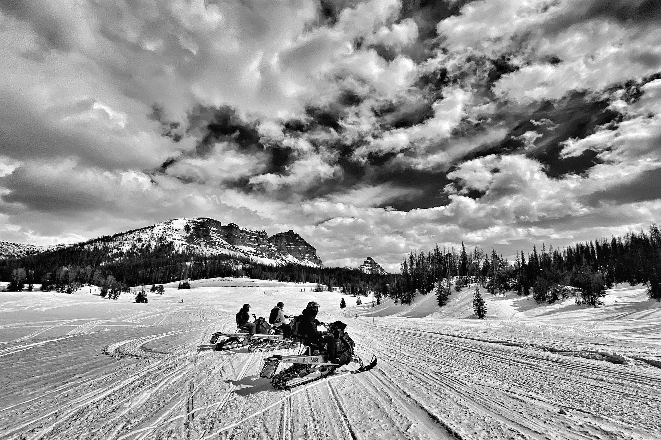 Snowmobiling to Lunch at Brooks Lake Lodge - Jackson Hole Real Estate ...