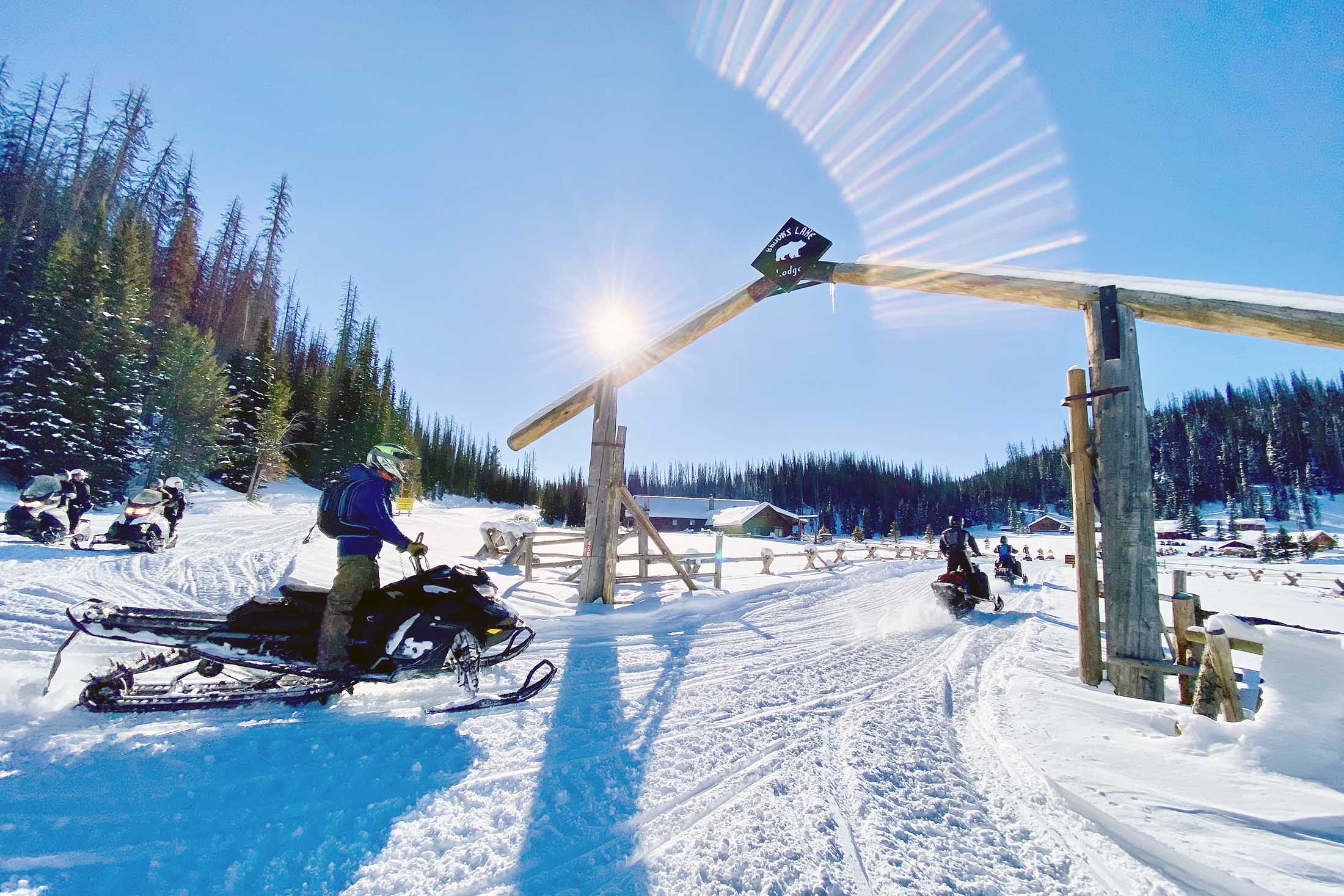 Snowmobiling to Lunch at Brooks Lake Lodge - Jackson Hole Real Estate ...